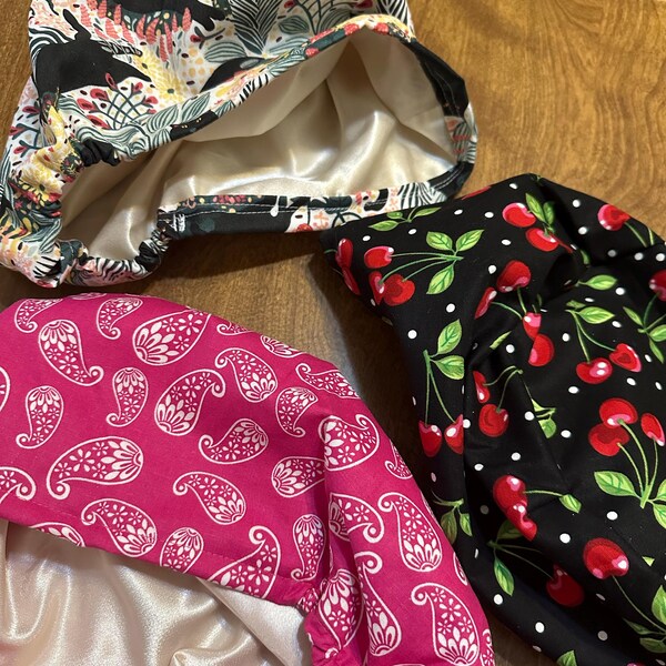 Rad Tech Scrub Hat Radiology X-ray Scrub Cap Satin Lined Option Euro ...