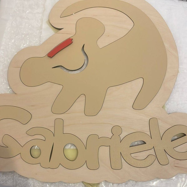 Simba Name Sign for Nursery Lion King Wall Art Baby Nursery Decor ...