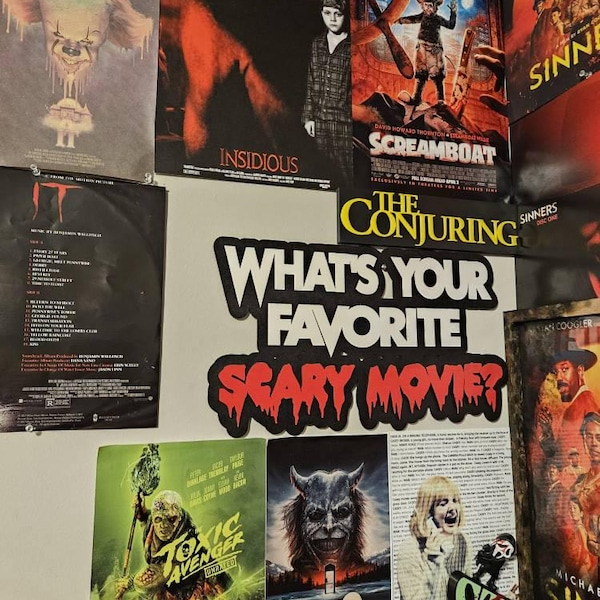 Horror Movie Sign: Scream Film Quote, Scary Movie Decor Gifts - Etsy