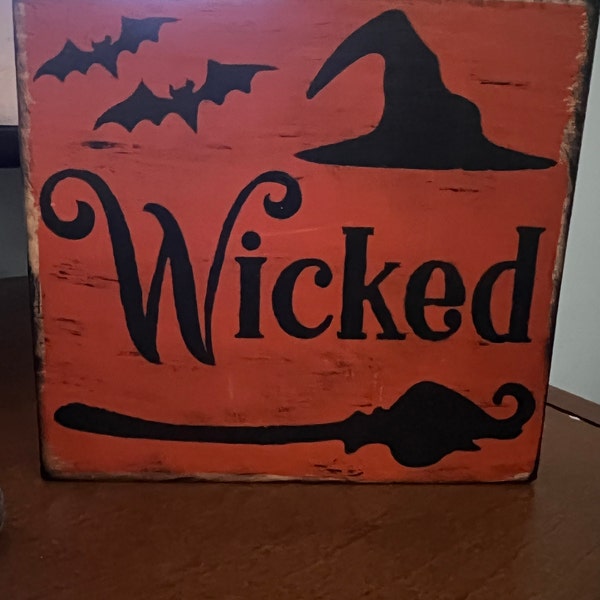 Witch Sign, Halloween Witch Sign Decor, Something Wicked Halloween Sign ...