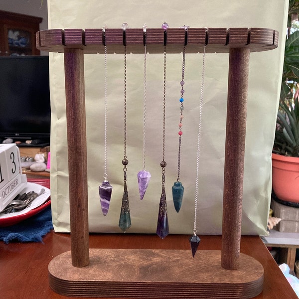 Pendulum Display Stand, Pendulum Holder With Moon Phases Engrave ...