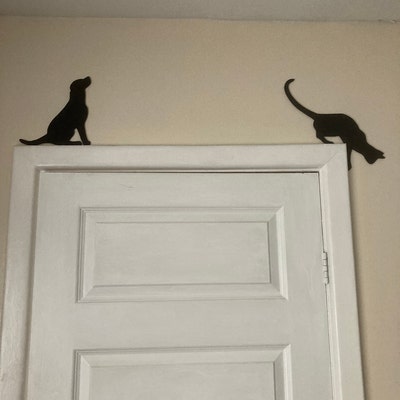 Black Labrador Door Topper Handmade Sitting on Top of Door Frame 3mm ...