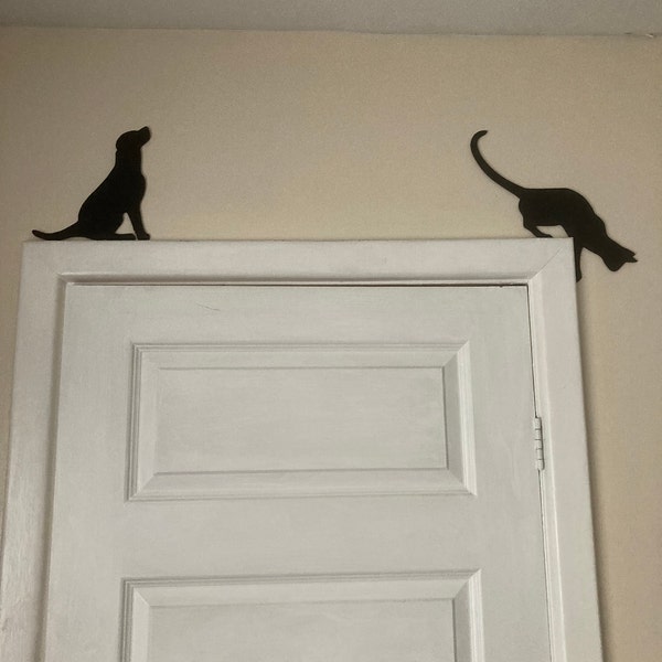 Black Labrador Door Topper Handmade Sitting on Top of Door Frame 3mm ...