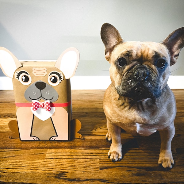 Frenchie Valentine Box Printable Decor Kit, Cute French Bulldog Puppy ...