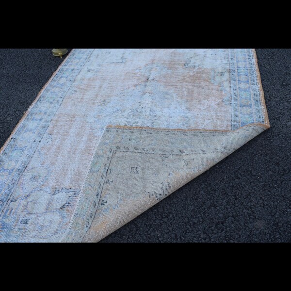 5x10 Striped Rug,4'79x10'17 Ft,5x10 Vintage Rug,oushak Rug,5x10 Turkish ...