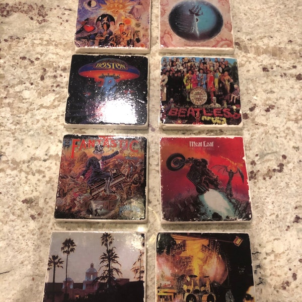 Album Cover Coasters, Handmade, Custom, Music Lover Gift, Musicians ...