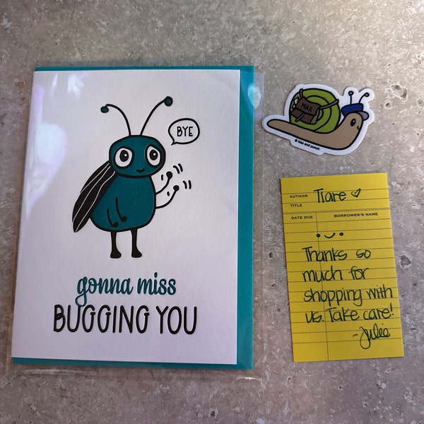 Funny Letterpress Goodbye Card - Funny Bon Voyage Card - Co-worker ...