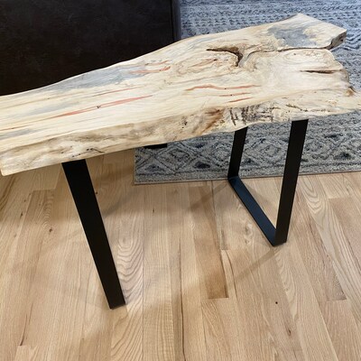 Steel End Table Legs/night Stand Legs/wide Base Trapezoid/set of Two ...