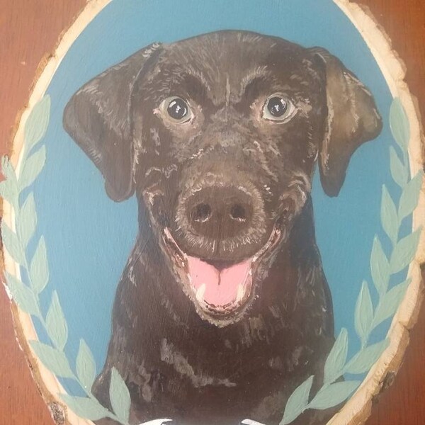 Custom Wood Round, Wood Round Painting, 5 Year Anniversary Gift ...