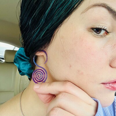 NEW DESIGN 2G Oil Slick Jade Opal White Hearts Augmented Snakes Gauged ...