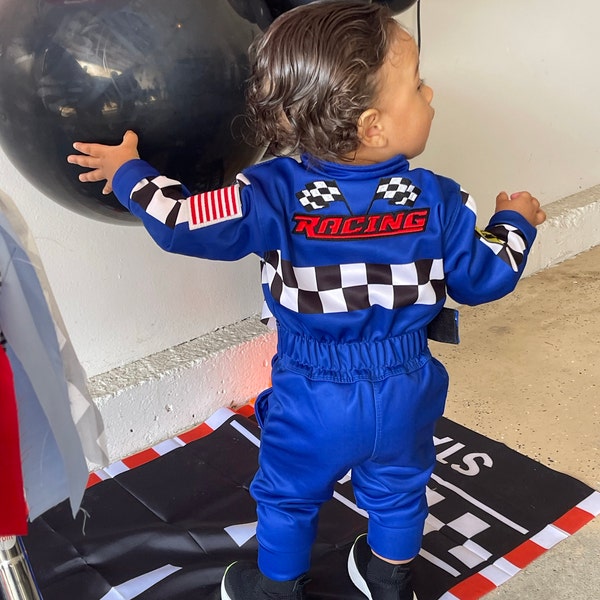Kids Car Racing Suit, Driver Racing Suit, Pilot Suit, Baby Race Suit ...