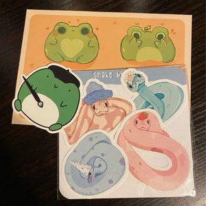 Snake Stickers Snake Buddies Snake With Hats Sticker - Etsy