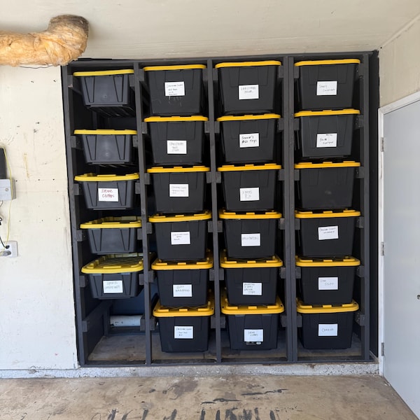 HDX 27 Gallon Tote Rack Plans, Tote Garage Storage Shelves ...