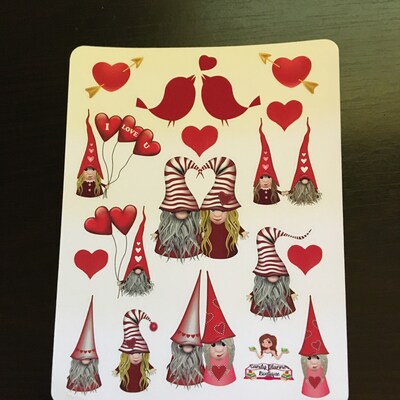 Valentine Gnomes Gnome Sticker Functional Sticker Decorative Sticker ...