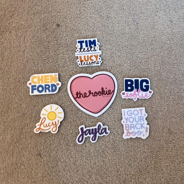 The Rookie Stickers, Cartoon Stickers, Angela, Nyla, Celina, Aaron ...