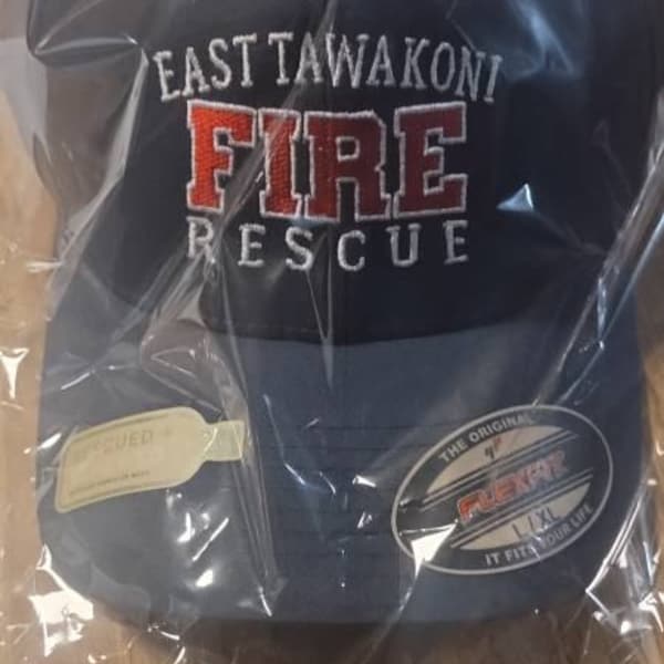 Fire Fighter Department, Fire & Rescue Trucker Cap, Puff Embroidery ...