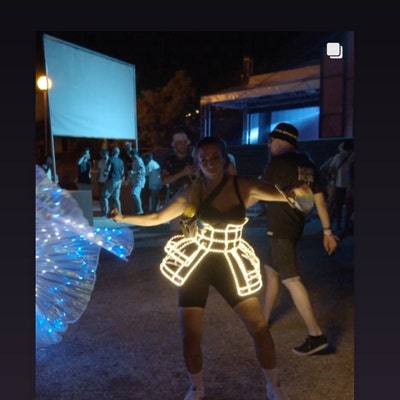 Burning Man Shoulder Pieces With LED Lights Rave Outfits LED Shoulder ...