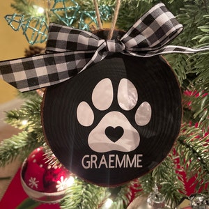 Paw Print Ornaments Paw Print Dog Ornament Christmas Gift | Etsy