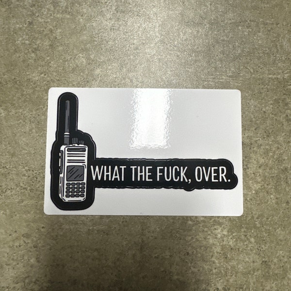 WTF, Over Black Vinyl Sticker, Funny Stickers, Sarcastic Stickers, Meme ...