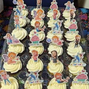 Breakdance Cupcake Toppers, Dance Crew Decor, Breakdancing Toppers, B ...