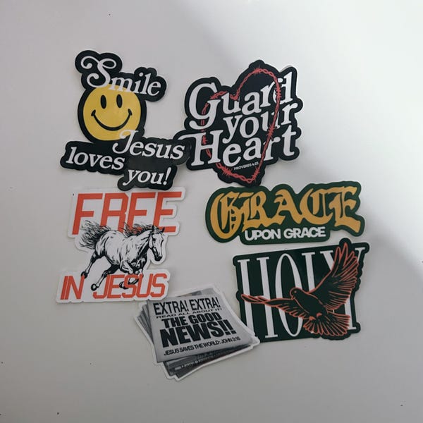 24 Christian Stickers | Christian Sticker Pack | Faith Stickers ...