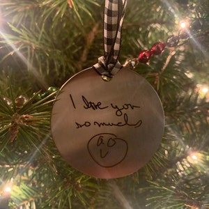 Your Handwritten Ornament personalized Christmas Ornaments - Etsy