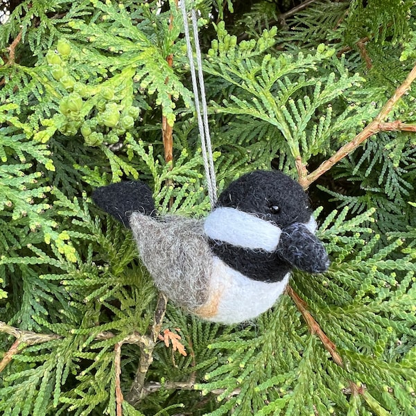 Black-capped Chickadee; Felted Bird; Handmade Bird; Felted Chickadee ...