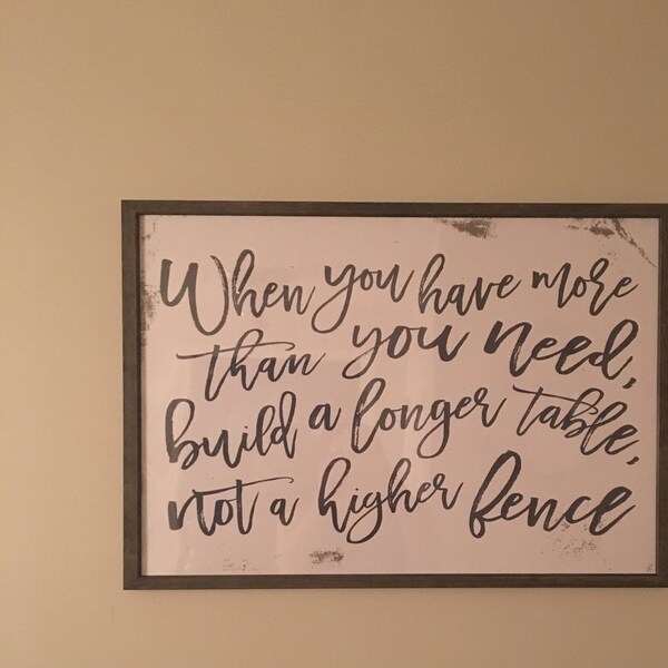 Printable Sign, When You Have More Than You Need, Dining Room Decor ...