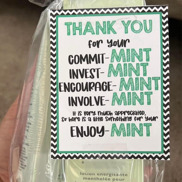 Thank You Mint Printable - Etsy