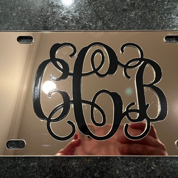 Custom Mirror "bronze" License Plate, Car Tag, Personalized Car Tag ...