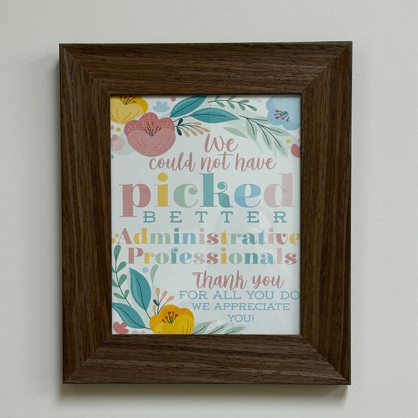 Administrative Professionals Appreciation Print 8x10 Printable Sign ...