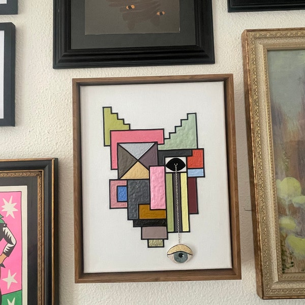 Colorful Clown Cyclops Saint Fun Portrait Modern 3D Wall Art Paint With ...