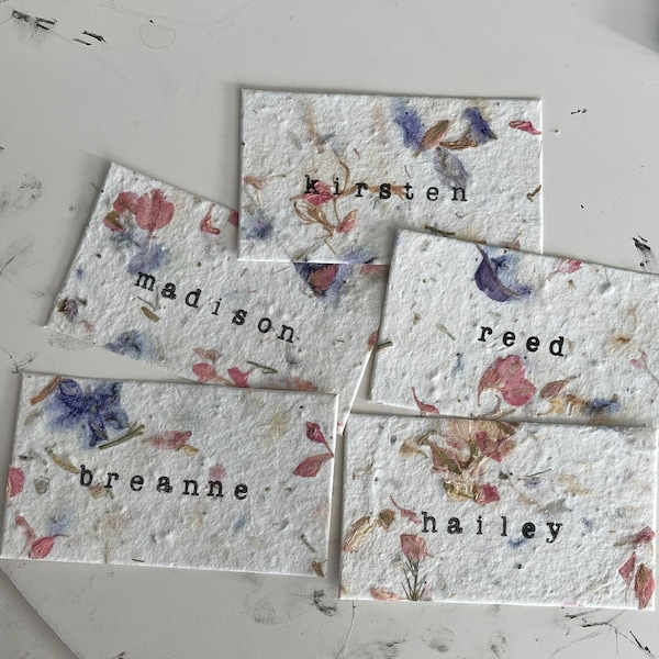 Bulk Set of 96 Handmade Seed Paper With Petals and Wildflower Seeds - 3 ...