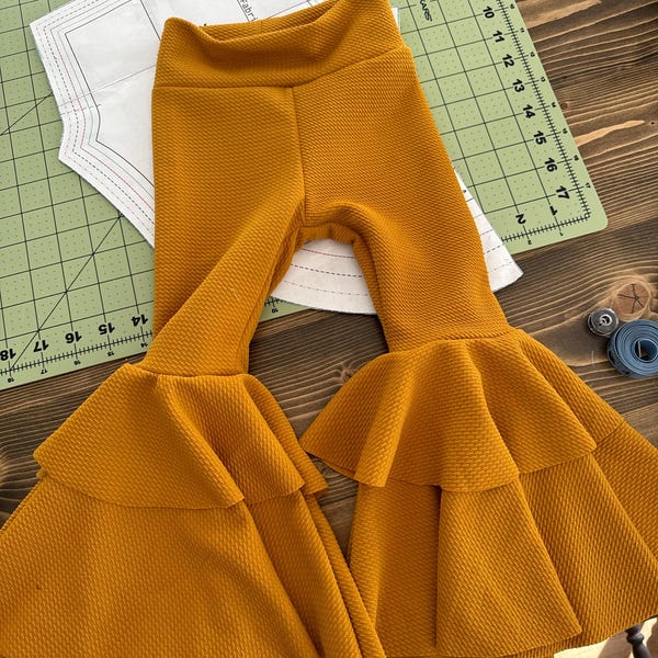 Baby Bell Bottom Sewing Pattern PDF, Bell Bottom Pattern for Kids, Baby ...