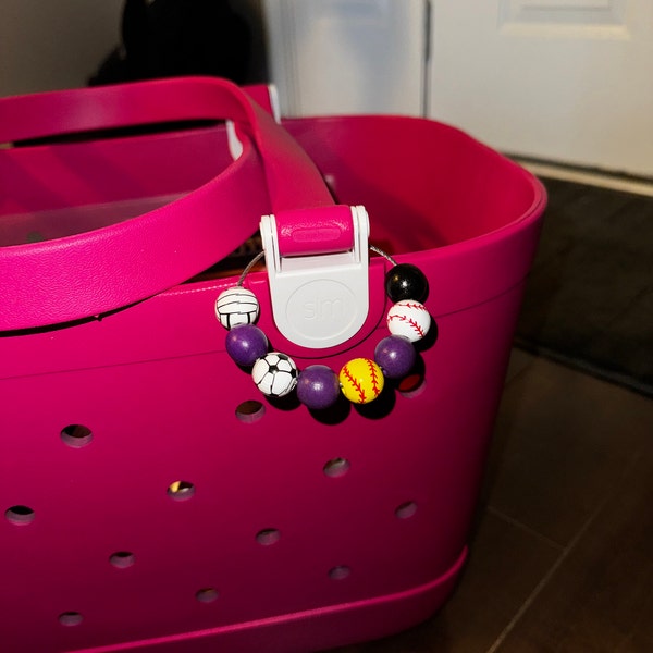 Baseball Bogg Bag Charm Mini Acrylic Beaded Keychain for Bogg Bag ...