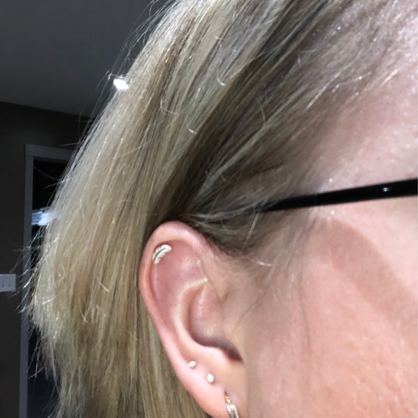 316L Surgical Steel Ear Cartilage Helix Tragus Stud Earring Ring ...