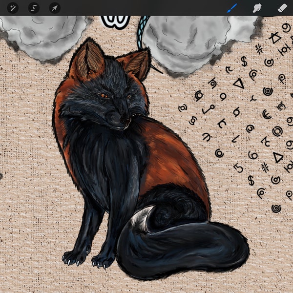 Procreate Fox Stamp | 4 Template Procreate Brushes | Procreate Stamp | Animal Drawing Guide ...