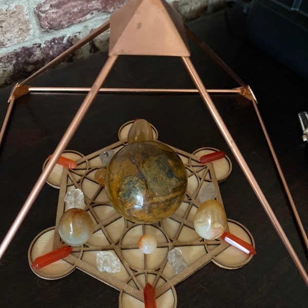 AAA Natural Aquatic Plant Agate Banded Crystal Polished Pendant Palm ...