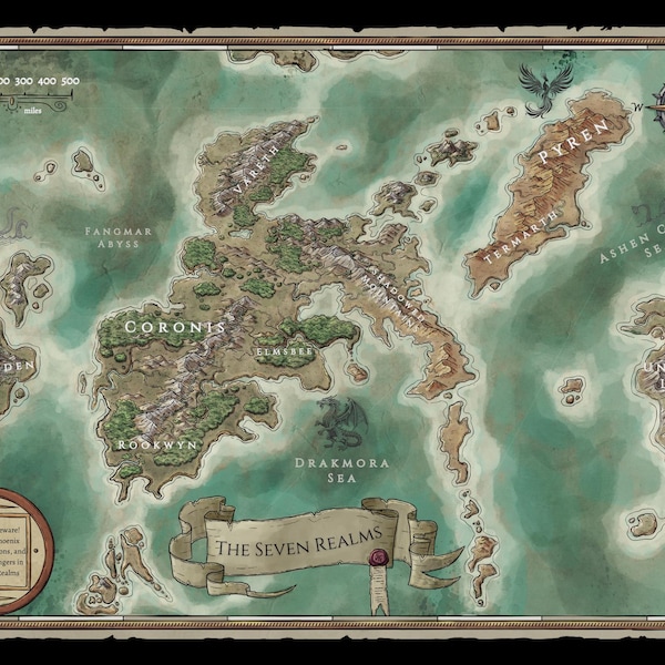 Regional Fantasy Map: the Realm of Haven - Digital Map Dnd, Pathfinder ...