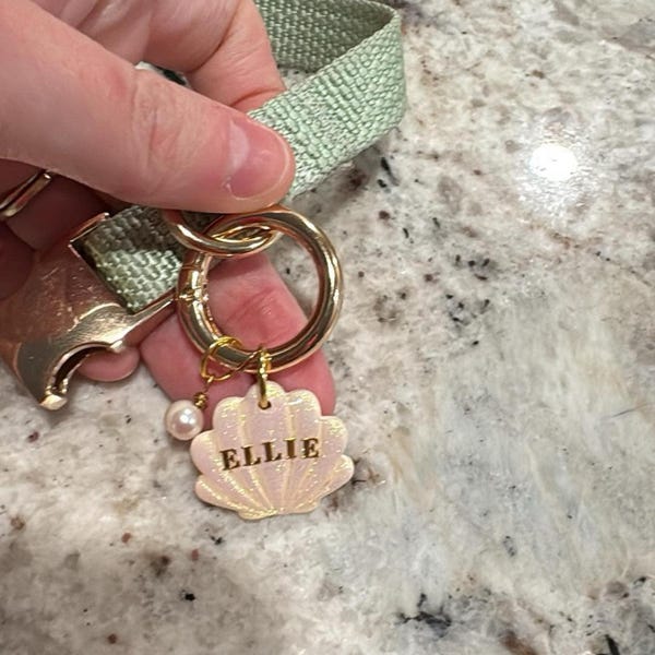 Checkered Pet Tag, Green and White Dog Tag, Custom Pet Tag, Clay Tag ...