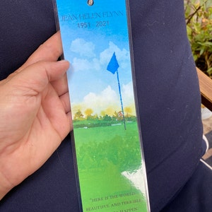 CUSTOM Laminated in Memory Memorial Bookmarks PRINTED | Etsy