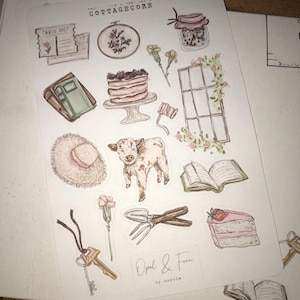 Cottage Core Sticker Sheet - Etsy