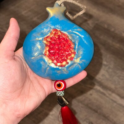 Red Ceramic Elephant / Elephant Wall Decor / Evil Eye / Ceramic ...