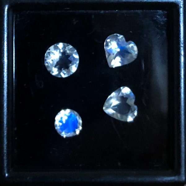 Natural RAINBOW MOONSTONE 2mm/2.5mm/3mm/3.5mm/4mm/5mm Round-shaped ...