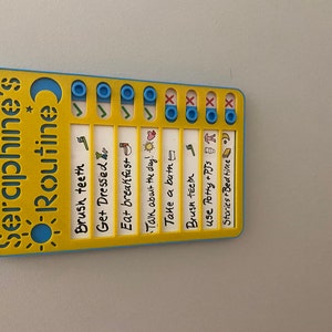 Sliding Routine Chart, Chore Chart, Daily Checklist, Kids Daily Tasks ...