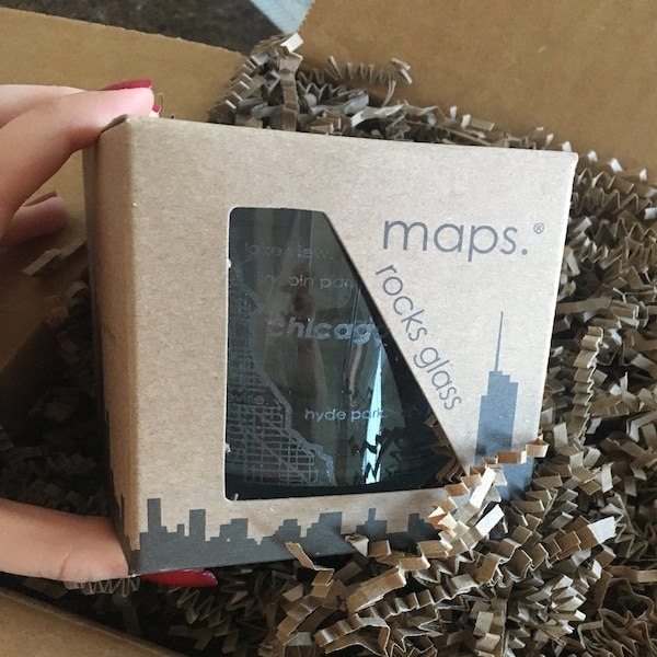 Chicago City Map Rocks Glass | Engraved Whiskey Glass (11oz) | Etched ...
