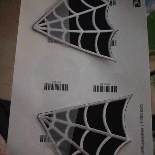 Black Spider Web Wings Goth Rockabilly Biker Jacket Collar Patches - Etsy