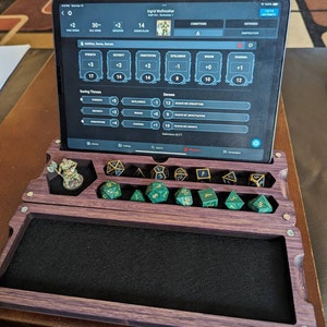 Dungeons Box™ D&D Dice Box USA Made Hero Dice Vault Handmade RPG Bamboo ...