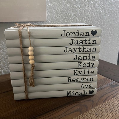 Custom Hardback Book Stacks Family Book Stacks Quote Book - Etsy