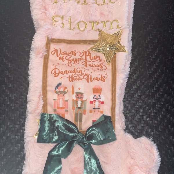 Nutcracker Stocking// Christmas Stocking//pink Christmas Stocking - Etsy